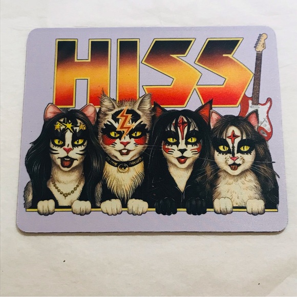 Handmade | Office | Hiss Rock Band Cat Computer Mousepad Office Decor ...